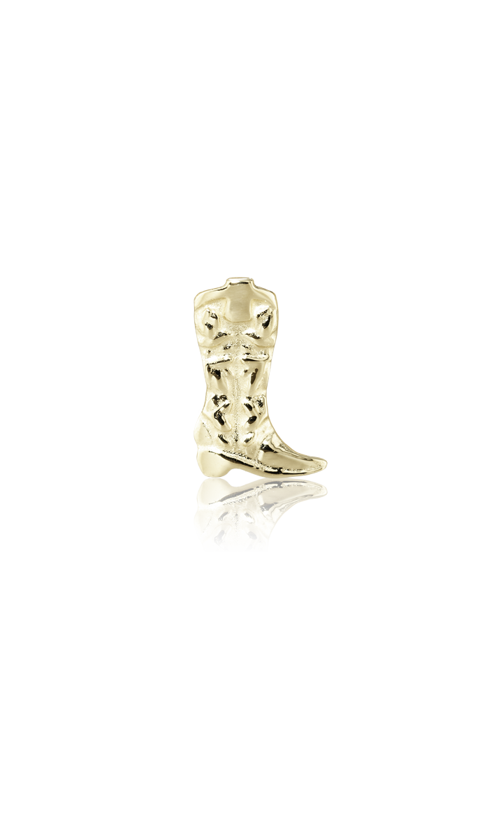 Cowboy Boot, 14k yellow gold threadless top