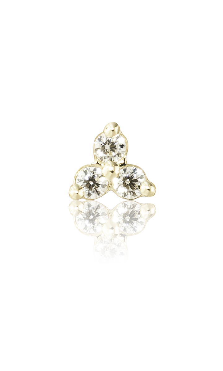 Trinity Mini, 14k yellow gold threadless top